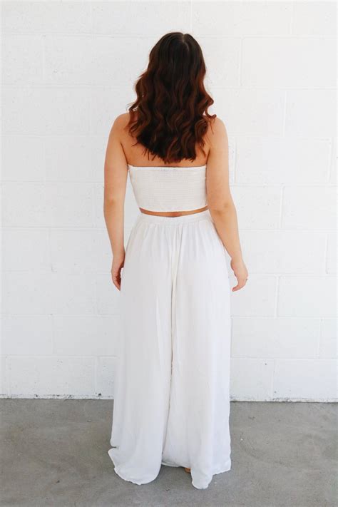 Fiona White Pants White Flowy Pants White Pants Flowy Pants