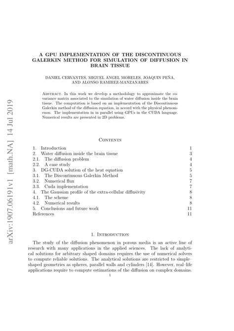Pdf A Gpu Implementation Of The Discontinuous Galerkin Method For