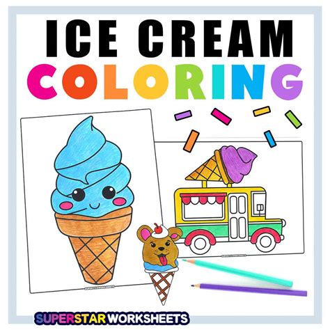 Ice Cream Cone Coloring Page