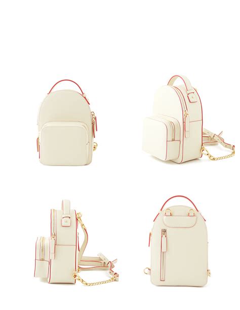 White Mini Backpack Leather
