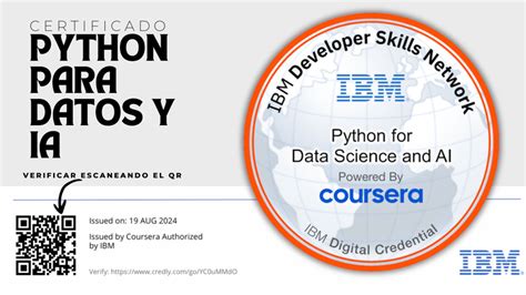 Certificado Python Para Ciencia De Datos Ia Verificable Freelancer