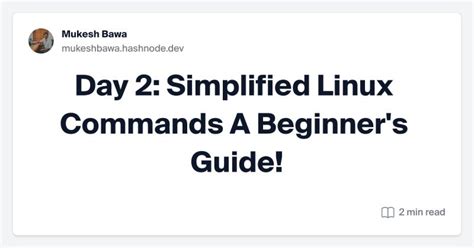 Day 2 Of Devops Challenge Linux Commands Mukesh Bawa Posted On The