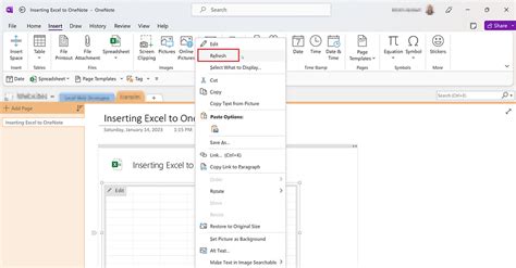 How To Insert Excel Into OneNote