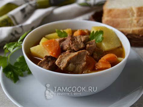 Жаркое из говядины с картошкой в мультиварке — рецепт с фото пошагово