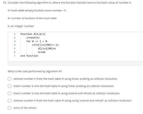 Solved 10 Consider The Following Algorithm A Where The