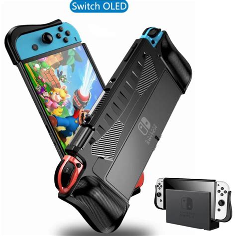 Dockable Case For Nintendo Switch Oled Model 2021 Upgraded Protective Case Cover Ergonomic