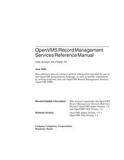 HP OpenVMS 8 4 OpenVMS Record Management Services Reference Manual OVMS