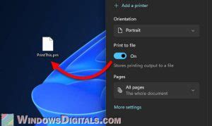 What Does Print To File Mean In Windows 11 10