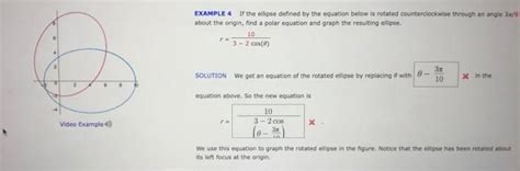 Solved Example 4 If The Elipse Defined By The Equation Below