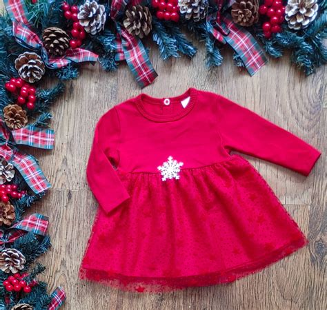 Коледна бебешка червена рокля Онлайн магазин Бебелаче