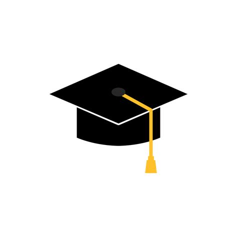 Black Graduation Cap Icon With A Simple And Modern Design On A