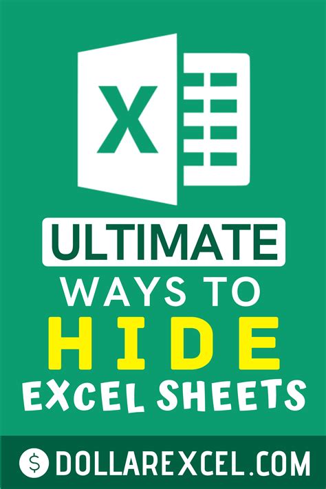 How To Hide Excel Sheet So It Cant Be Found Easily Excel How To