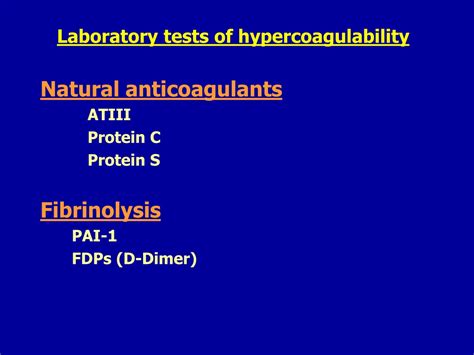 Ppt Hypercoagulable States Powerpoint Presentation Free Download