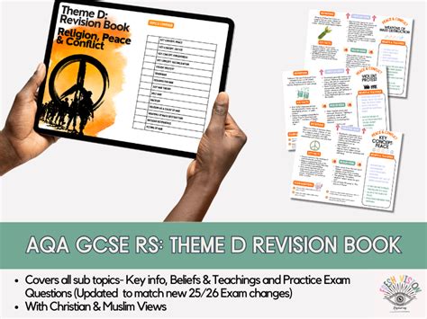 Gcse Rs Revision Book Aqa Theme D Religion Peace And Conflict Updated For 25 26 Exam