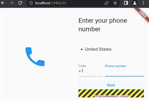 🐛 Firebaseuiauth Phoneinputscreen Displays An Overflow Error When