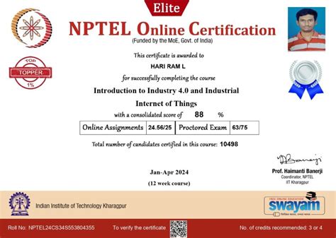 Hari Ram L On Linkedin Nptel Industry Iiot Iot Nptel Iitkgp