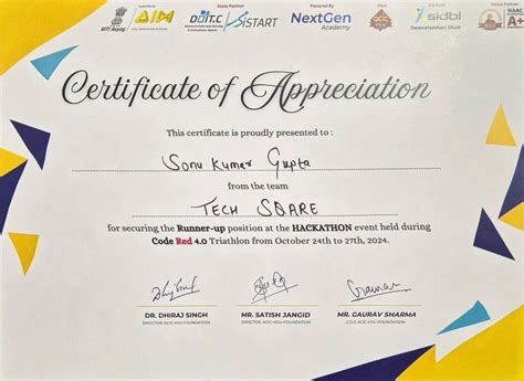 Congratulations On Achieving A Hackathon Certificate Thats A Great