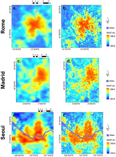 Spatial Distribution Of Four Year Average Nighttime Mast From 1 Km