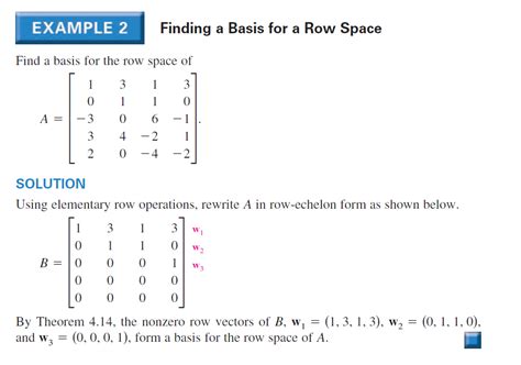solved example 2 finding a basis for a row space find a