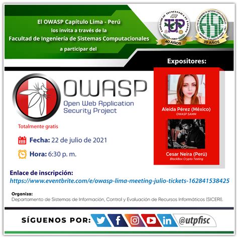 Open Web Application Security Project OWASP Capítulo Lima Perú