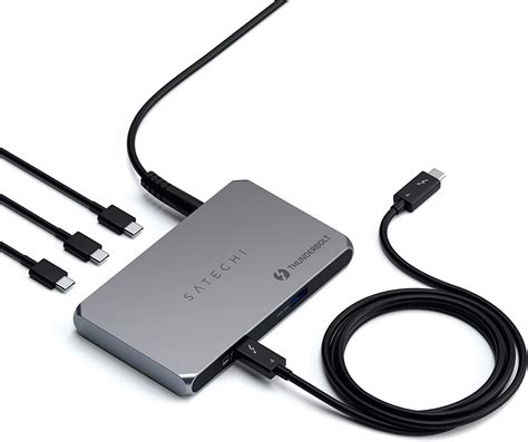 SATECHI Thunderbolt 4 Slim Hub 5-in-1, USB-C 60 W Opladen, Enkel 8K Of ...