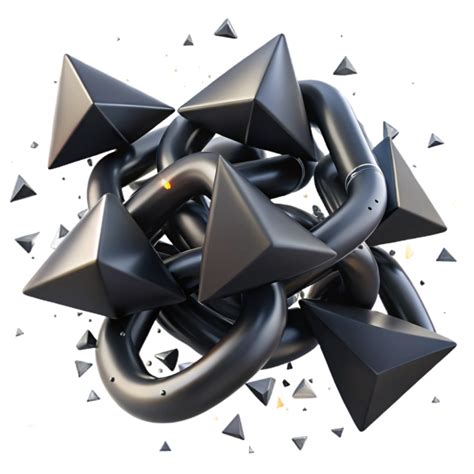 Extraordinary Traditional Obsidian Black Linked Triangles Cutout Detailed 59938209 Png