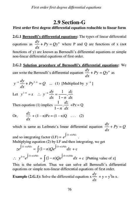 02g First Order First Degree Extended Linear Form First Order First Degree Differential
