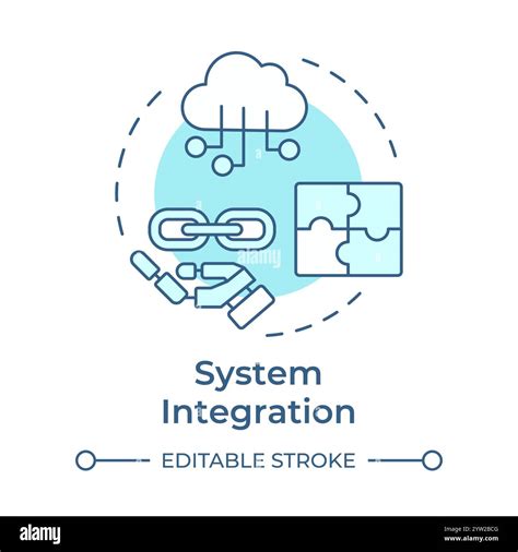 System Integration Soft Blue Concept Icon Stock Vector Image And Art Alamy