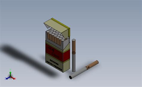 香烟 Solidworks 2012 模型图纸下载 懒石网