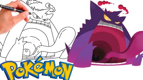 How To Draw Gigantamax Gengar Pokemon Gigantamax Pokemons Youtube