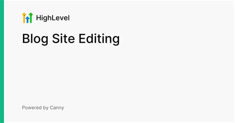 blog site editing voters highlevel