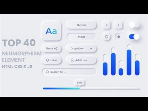 Top Neumorphism UI Design Using Html CSS Javascript Neumorphism Effect Neumorphism Element