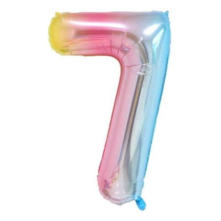 Federra Large 40 Inch Jelly Numbers 0 To 9 Balloons Rainbow Birthday