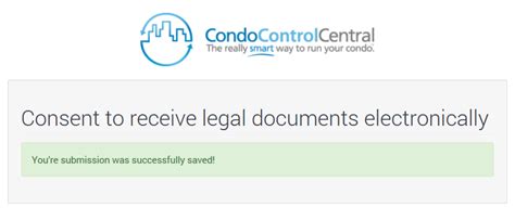 how to setup electronic consent via email invitation condo control central support