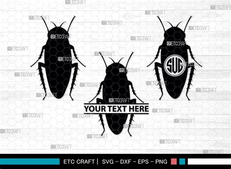 Cockroach Monogram Cockroach Silhouette Cockroach Svg Cockroach Bug