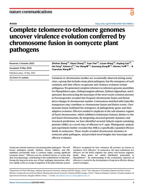 Pdf Complete Telomere To Telomere Genomes Uncover Virulence Evolution