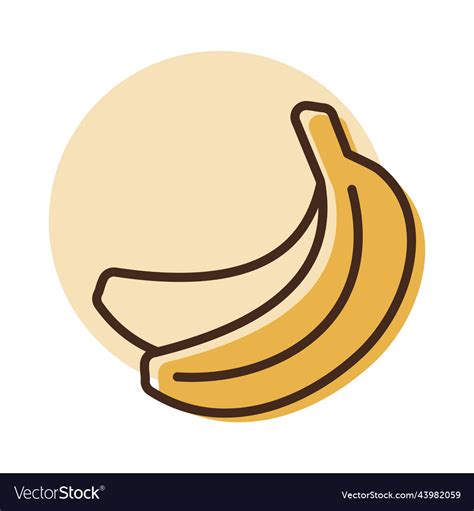 Banana Isolated Icon Graph Symbol For Food Vector Image