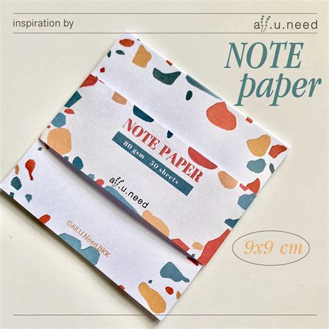 กระดาษโน๊ต Memo ไม่มีกาว ขนาด 9x9 Cm 80 แกรม 50 แผ่น All U Need Bkk Official Thaipick