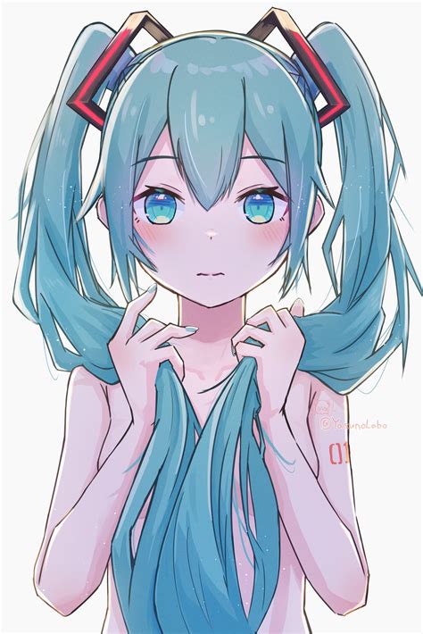 Miku Looking Cute Yasunolabo Vocaloid Rrule34