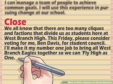 Montegut Middle School School Captain Speech Ideas