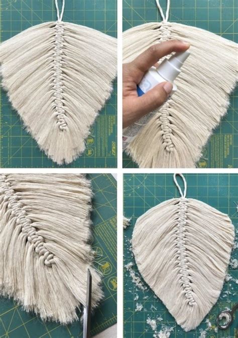 Листья в технике макраме — Отлично Школа моды декора и актуального