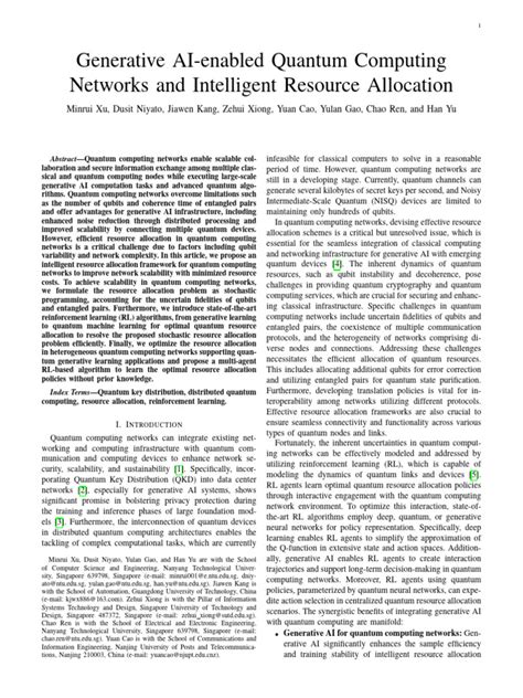 Generative Ai Enabled Quantum Computing Pdf Quantum Computing