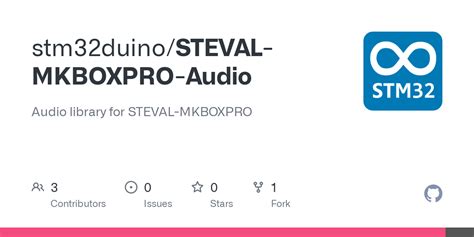 Github Stm Duino Steval Mkboxpro Audio Audio Library For Steval