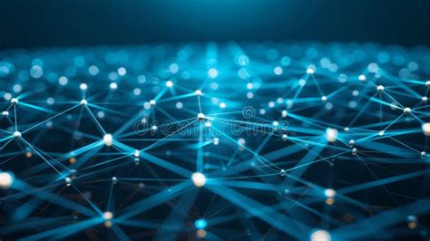 Blue Network Connection Plexus Data Technology Communication Structure Stock Illustration