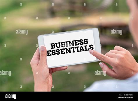Writing Displaying Text Business Essentials Conceptual Photo Important
