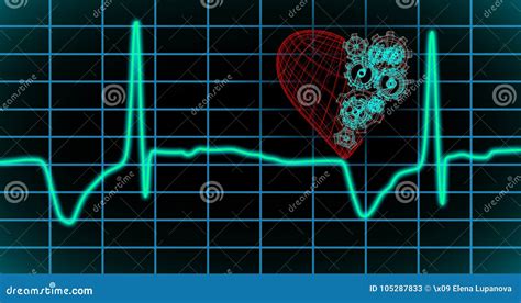 Ekg Monitor Blue Ecg Monitor Shows Healthy Heart Beat Stock Video