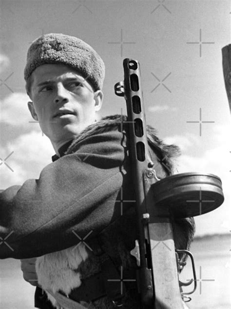 Russian Soldier With Ppsh 41 Ww2 Gpw Poster For Sale By Msrblesalesman Redbubble