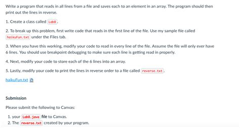 Solved Write A Program That Reads In All Lines From A File