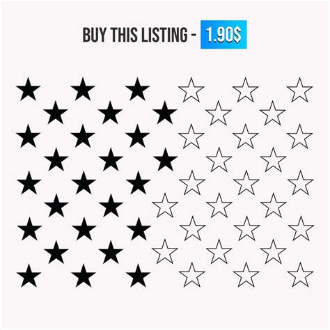 Fifty Stars 2in1 Svg File 50 Stars 2in1 Svg File Stars Math List