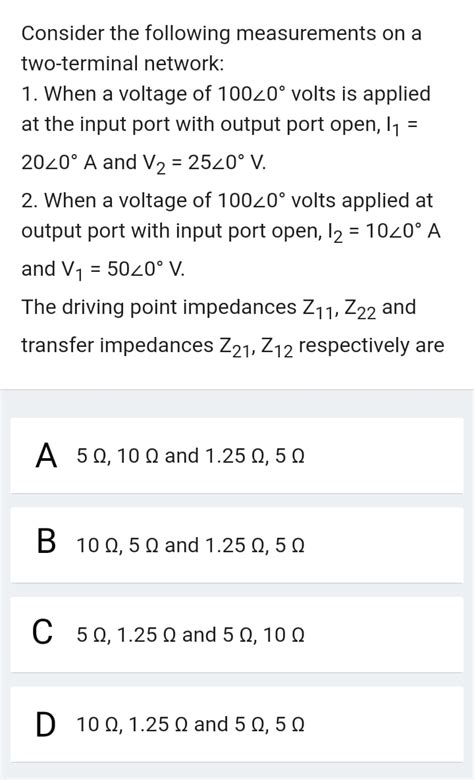 Z Parameter GATE Practice Question Network Theory Two Port Network Problem 4
